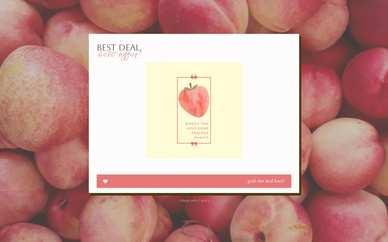 Would you love some peaches today?